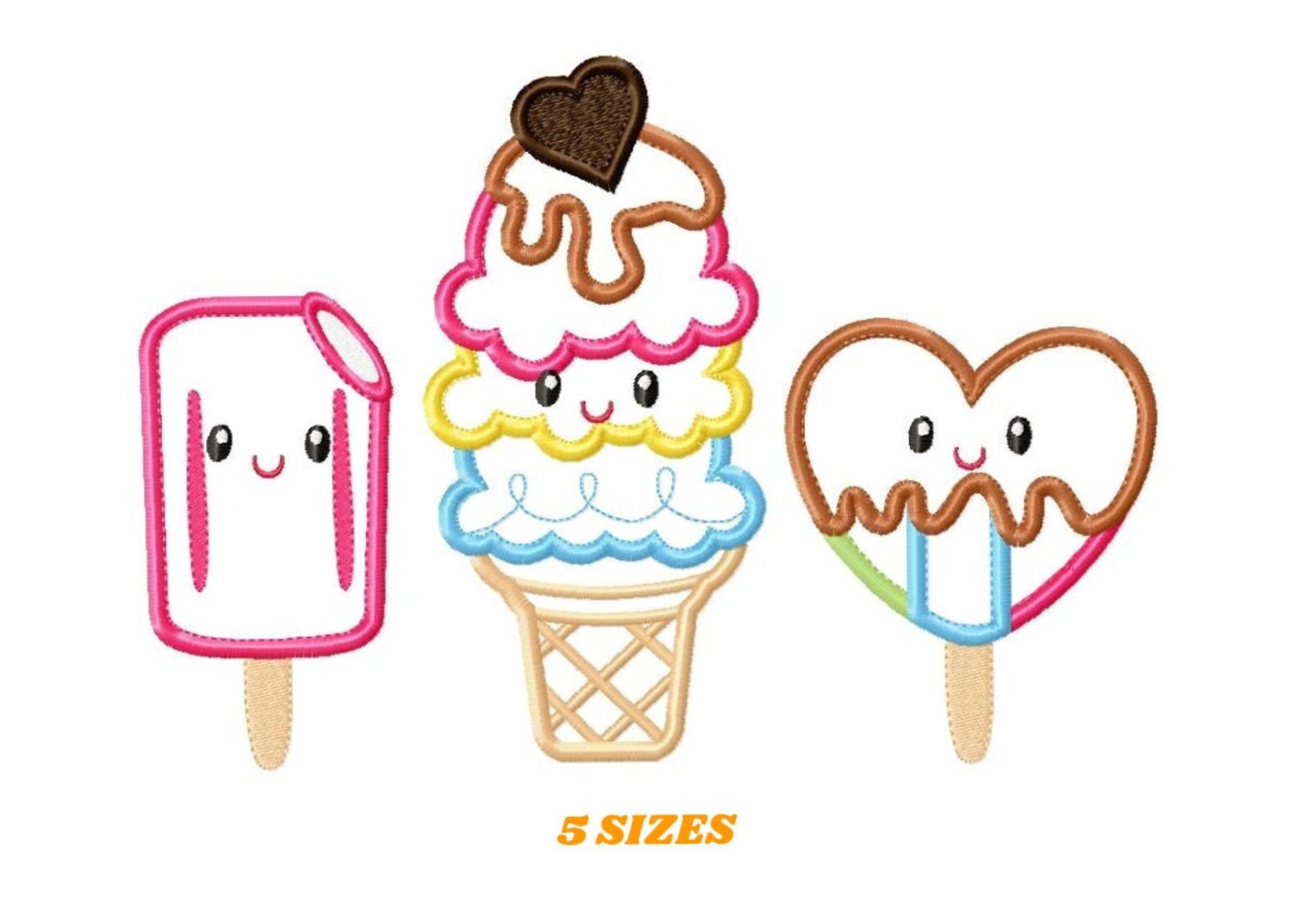 Ice Cream Embroidery Designs - Candy Embroidery Design Machine ...