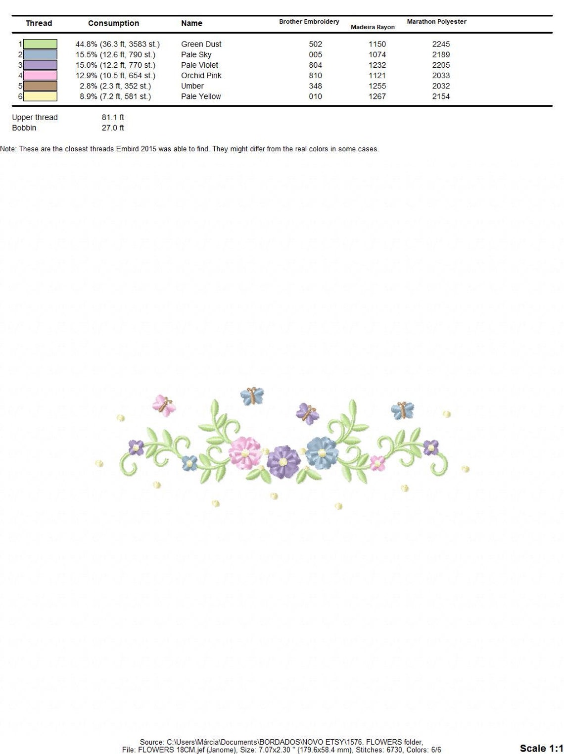 Flower Frame Embroidery Designs Flower Embroidery Design - Etsy