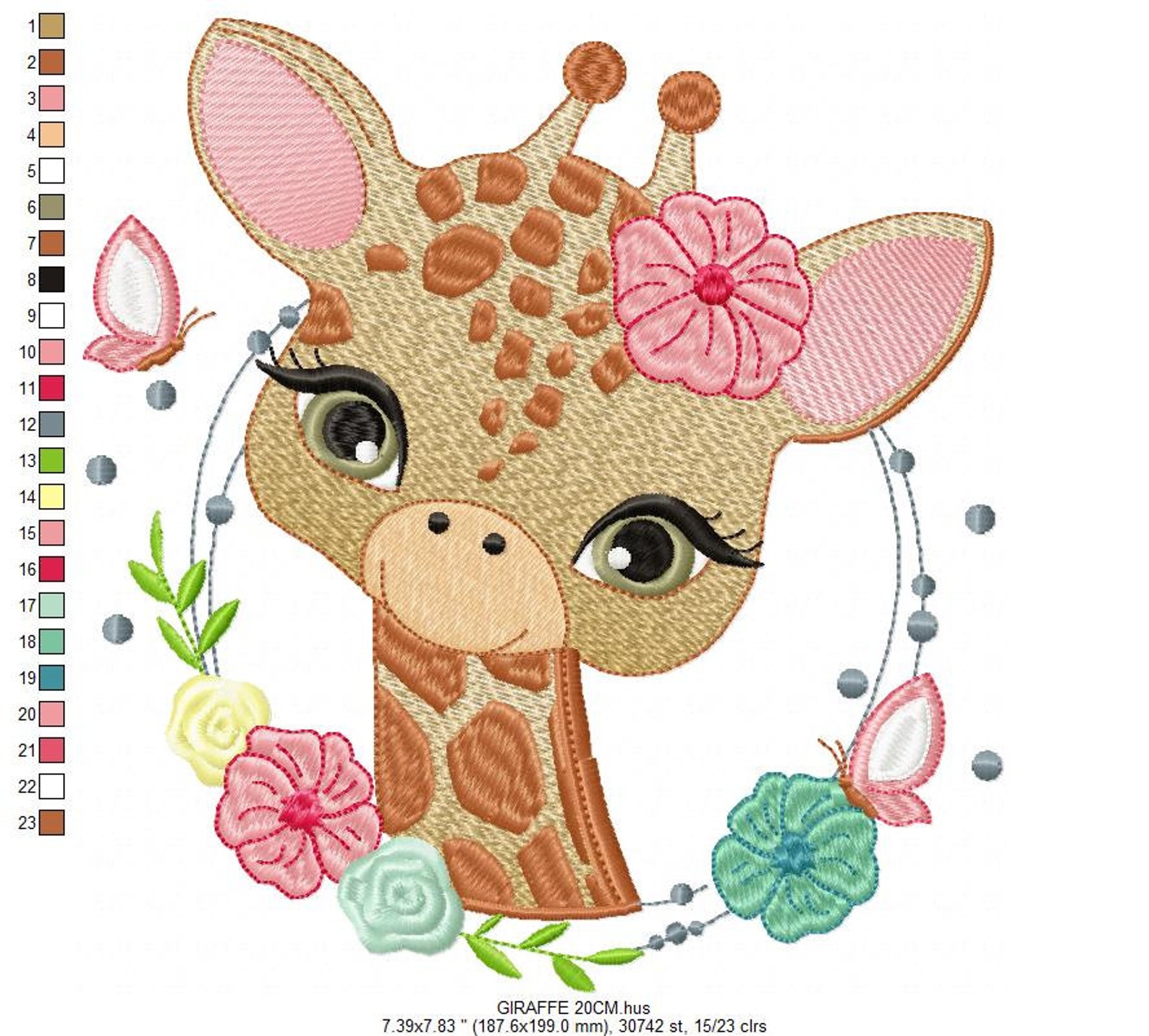 Giraffe Embroidery Designs Woodland Animals Embroidery Design Machine ...