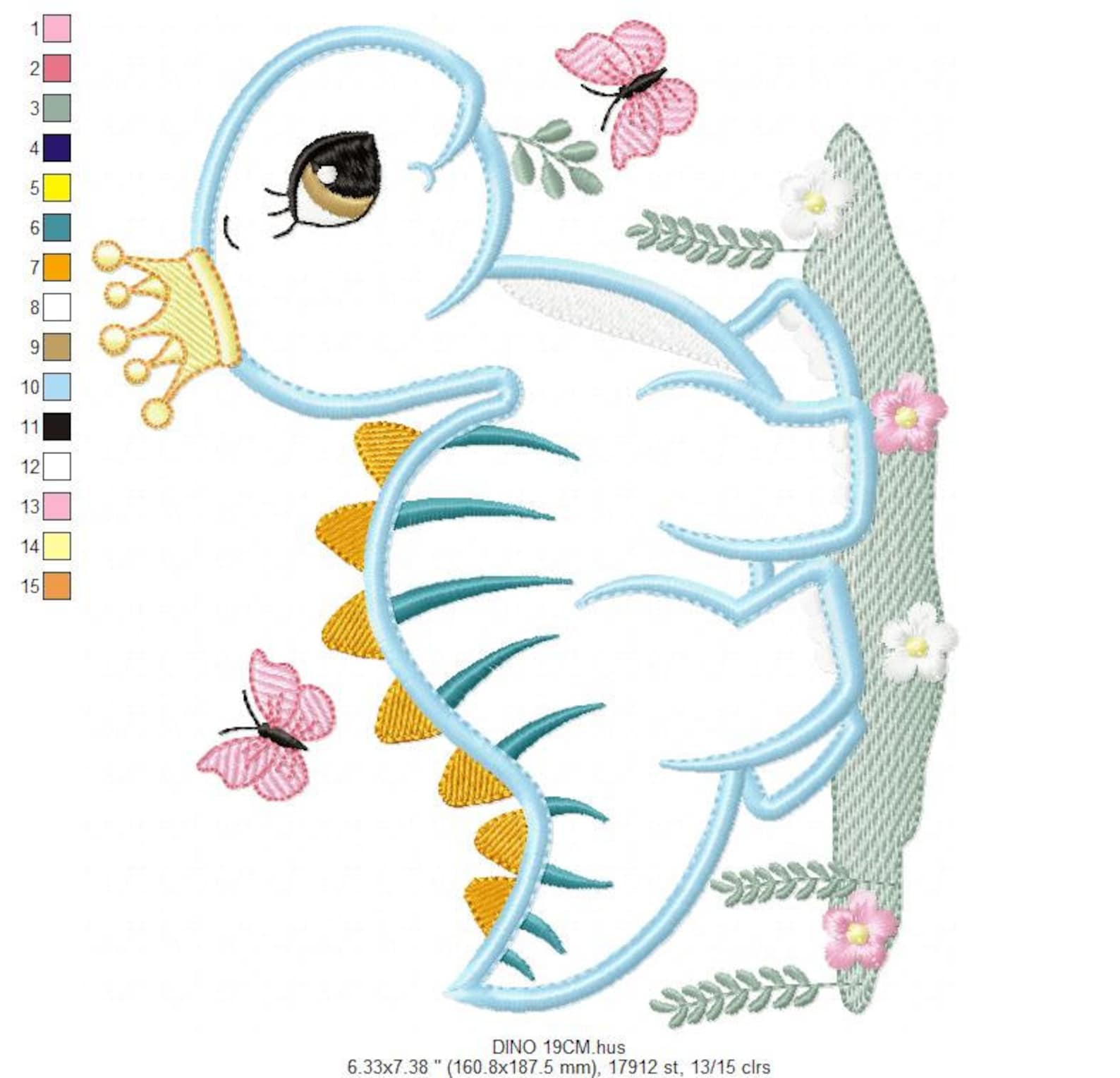 Dinosaur Embroidery Designs Dino Embroidery Design Machine - Etsy