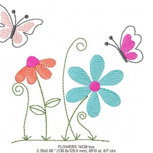 Flower Garden Embroidery Designs Spring Flowers Embroidery Design ...
