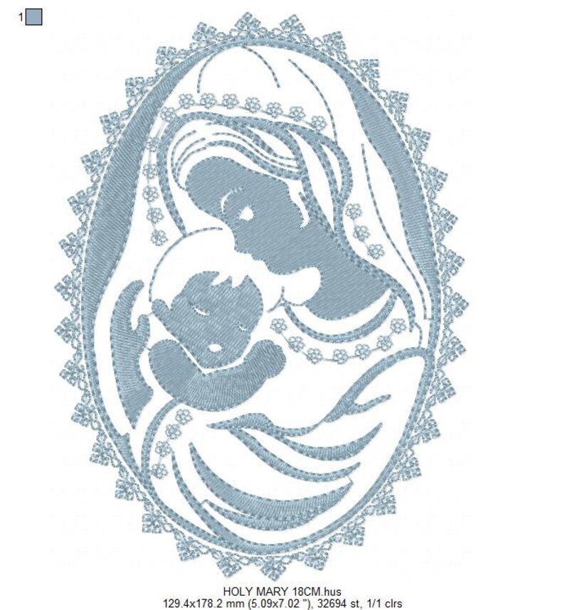 Holy Mary Embroidery Designs - Holy Embroidery Design Machine ...