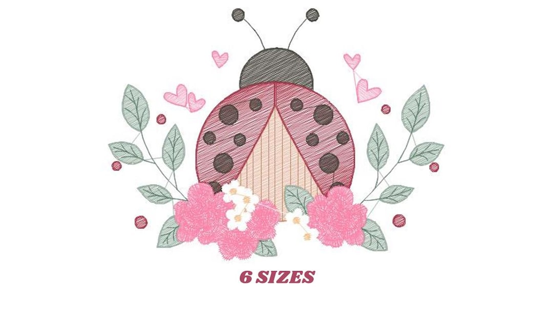 Ladybug Embroidery Designs - Baby Girl Embroidery Design Machine ...