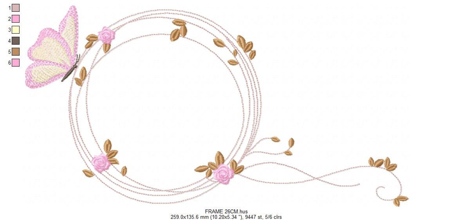 Monogram Frame Embroidery Designs Flower Embroidery Design - Etsy