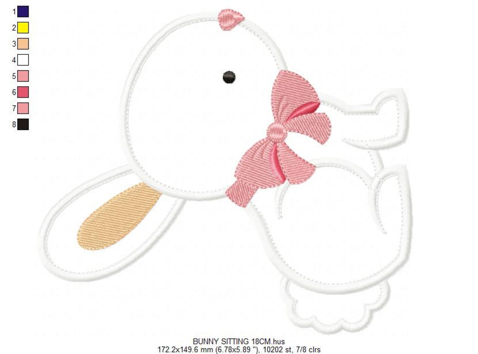 Bunny Embroidery Design Rabbit Embroidery Designs Machine | Etsy