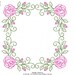 Roses Monogram Frame Embroidery Designs - Flower Square Shape Machine ...