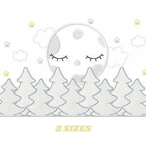 Moon Embroidery Design Full Moon Embroidery Design Machine Embroidery ...