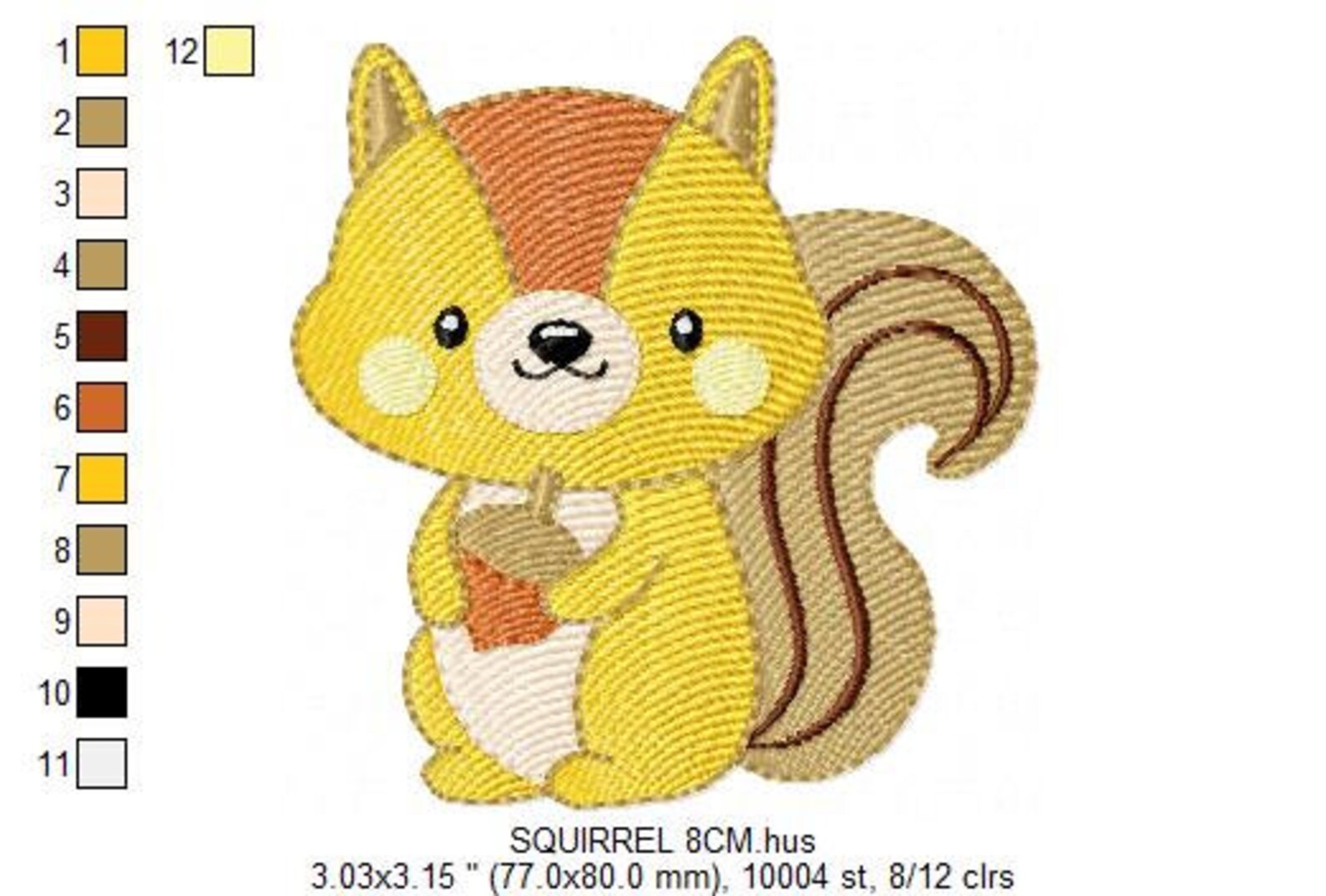 Squirrel Embroidery Design Animal Embroidery Designs Machine - Etsy