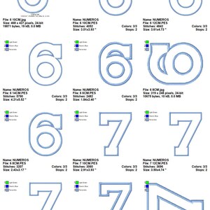 Numbers Embroidery Designs Set - Number Applique Design - Birthday ...