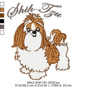 Shih Tzu Embroidery Design - Dog Embroidery Designs Machine Embroidery ...