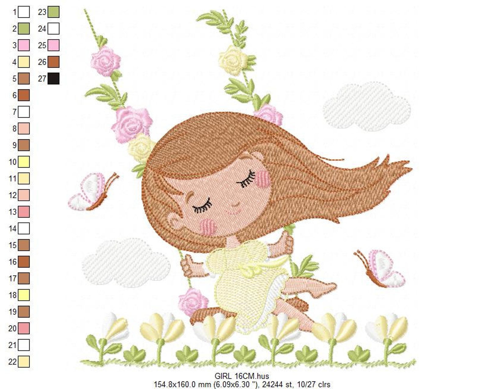 Fairy Embroidery Designs Baby Girl Embroidery Design Machine | Etsy