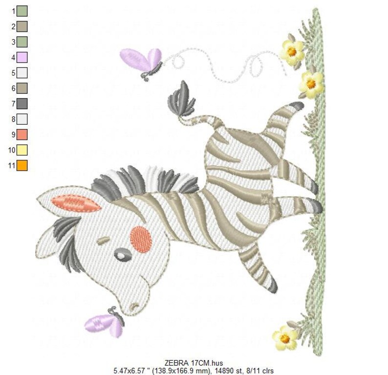 Zebra Embroidery Designs Animal Embroidery Design Machine - Etsy