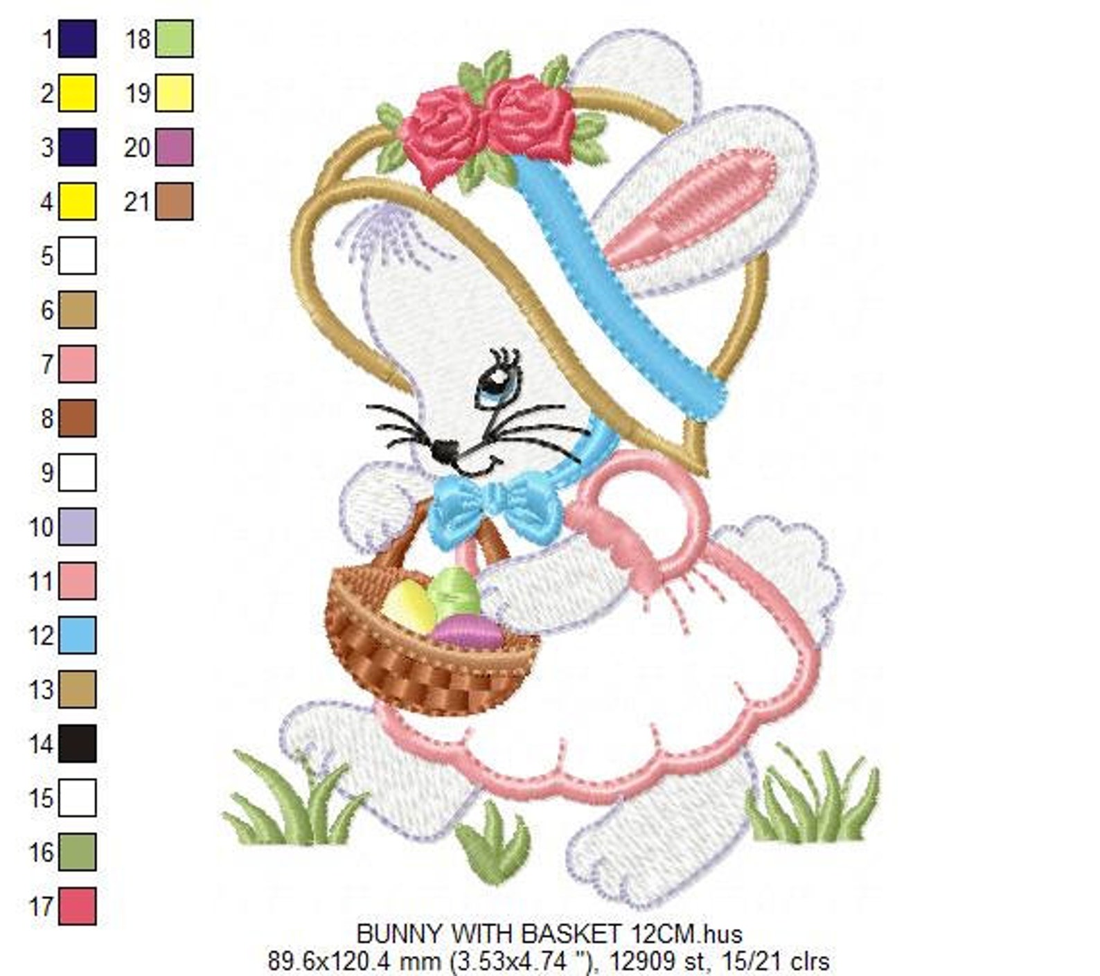 Bunny Embroidery Design Rabbit Embroidery Designs Machine | Etsy