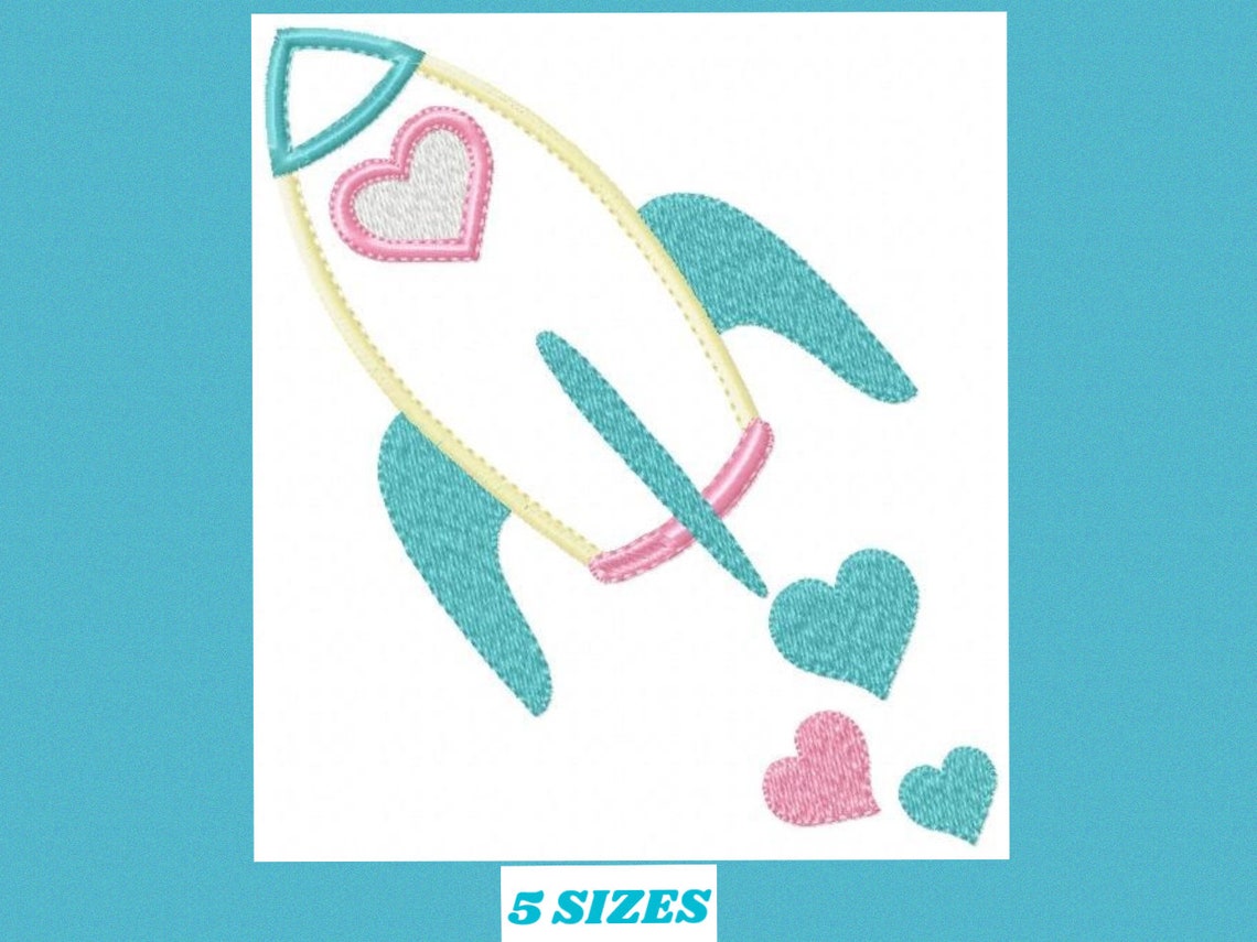 Rocket Embroidery Designs Spaceshift Embroidery Design - Etsy
