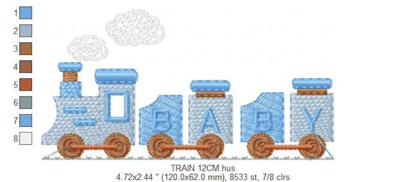 Train Embroidery Designs Vehicle Embroidery Design Machine - Etsy