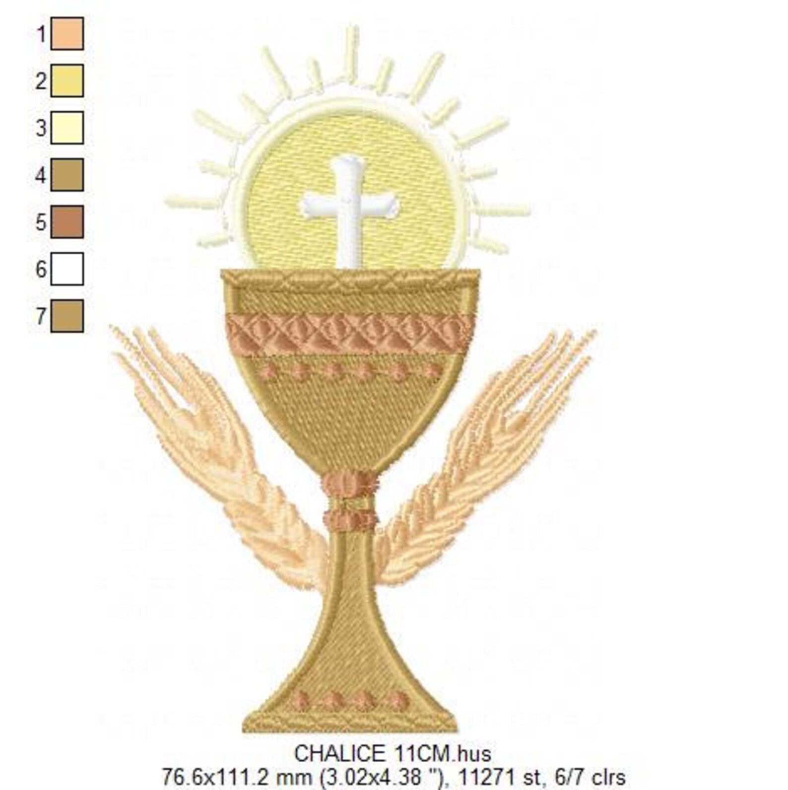 Chalice Embroidery Designs - Communion Embroidery Design Machine ...