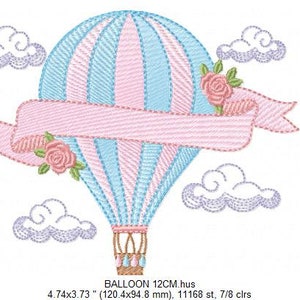 Balloon Embroidery Designs - Hot Air Balloon Embroidery Design Machine ...