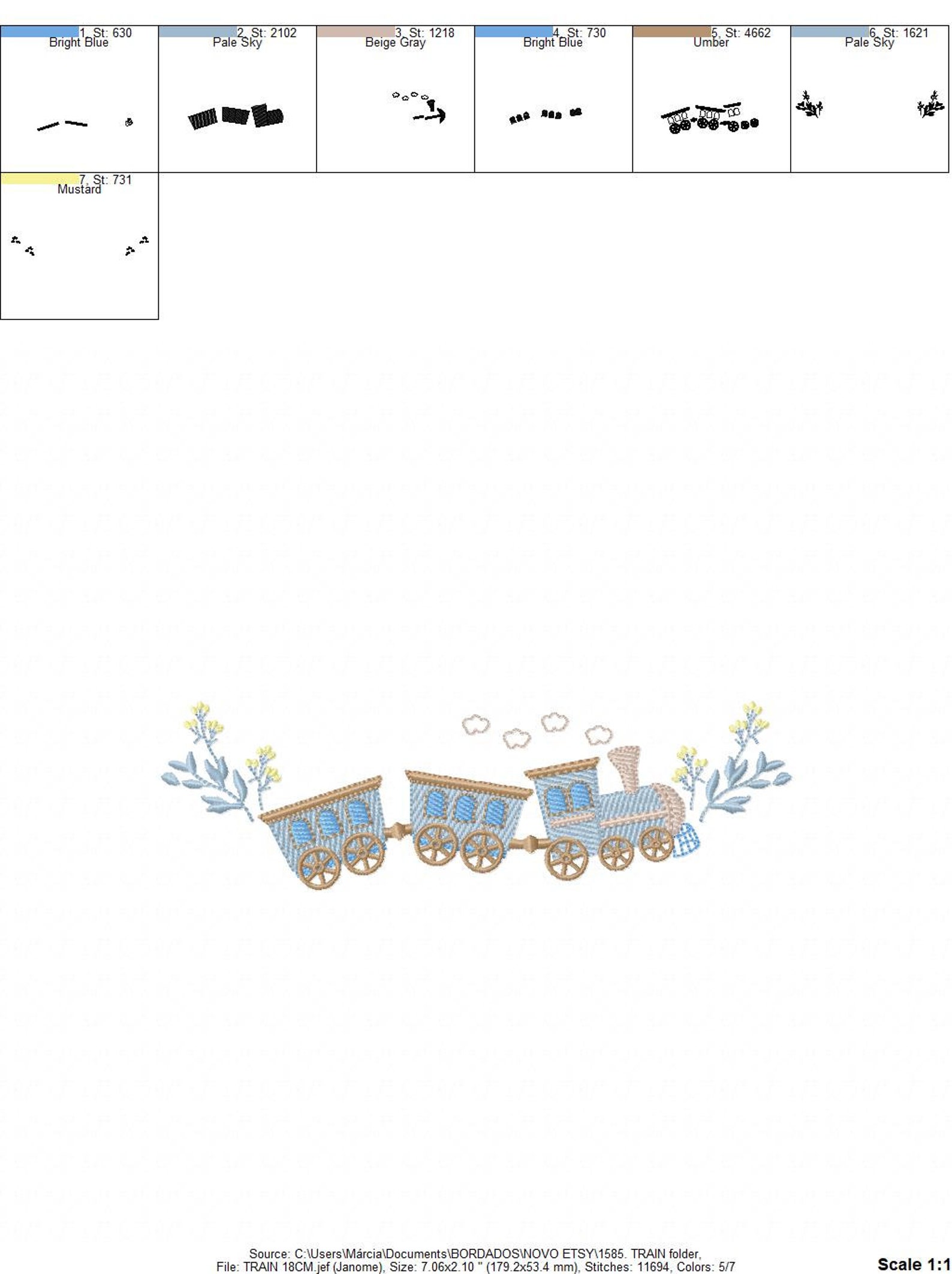 Train Embroidery Designs Vehicle Embroidery Design Machine Embroidery ...