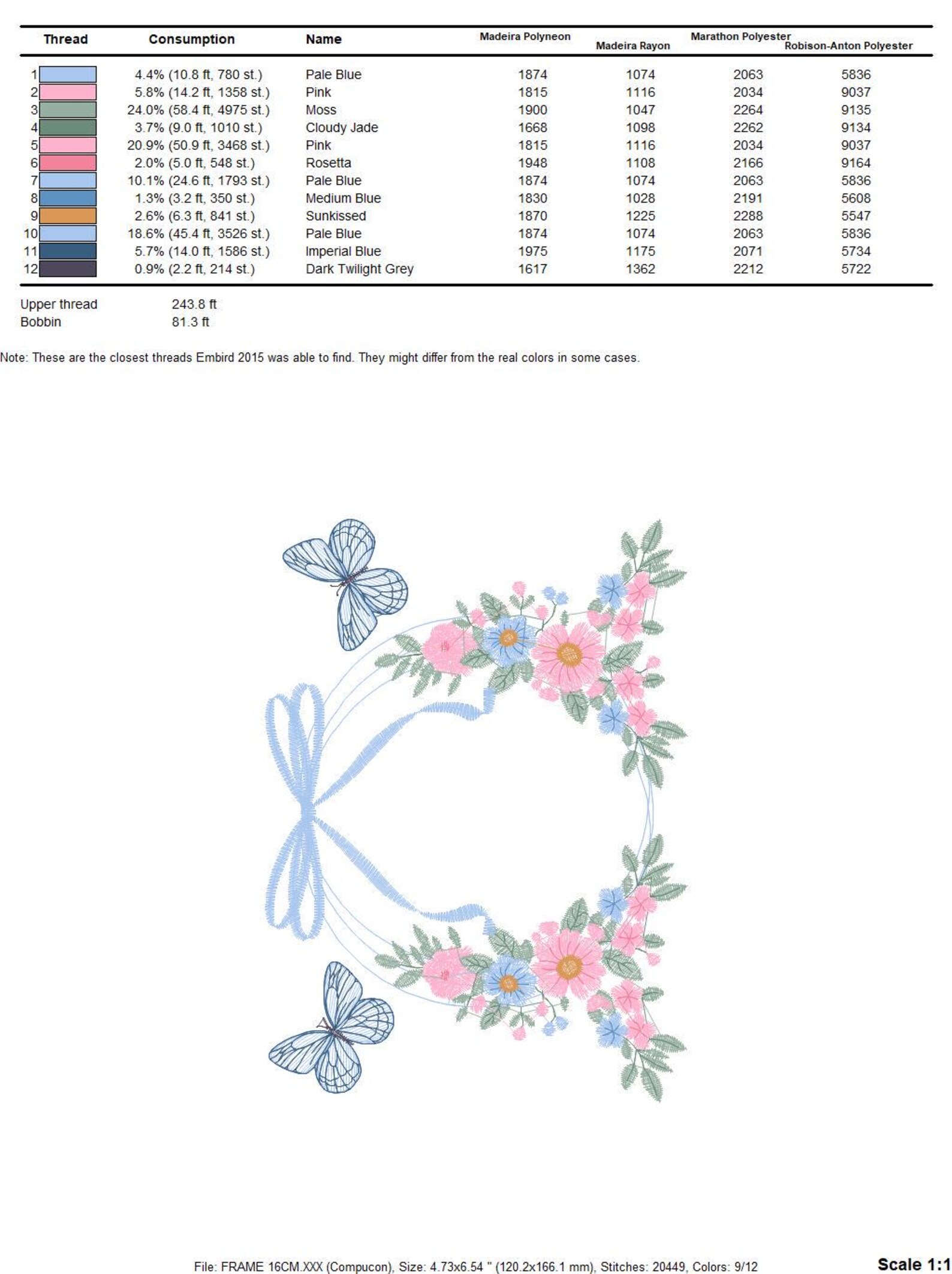 Flower Frame Embroidery Designs - Delicate Butterfly Embroidery Design ...