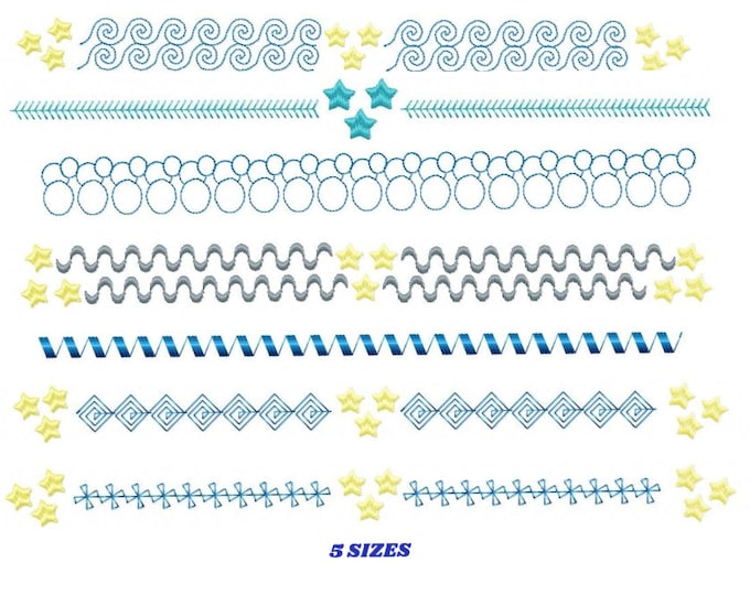 10 Endless Border Embroidery Design Bundle, Machine Embroidery Designs ...