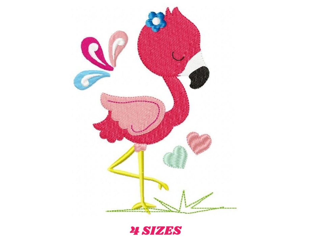 Flamingo Embroidery Designs - Bird Embroidery Design Machine Embroidery ...
