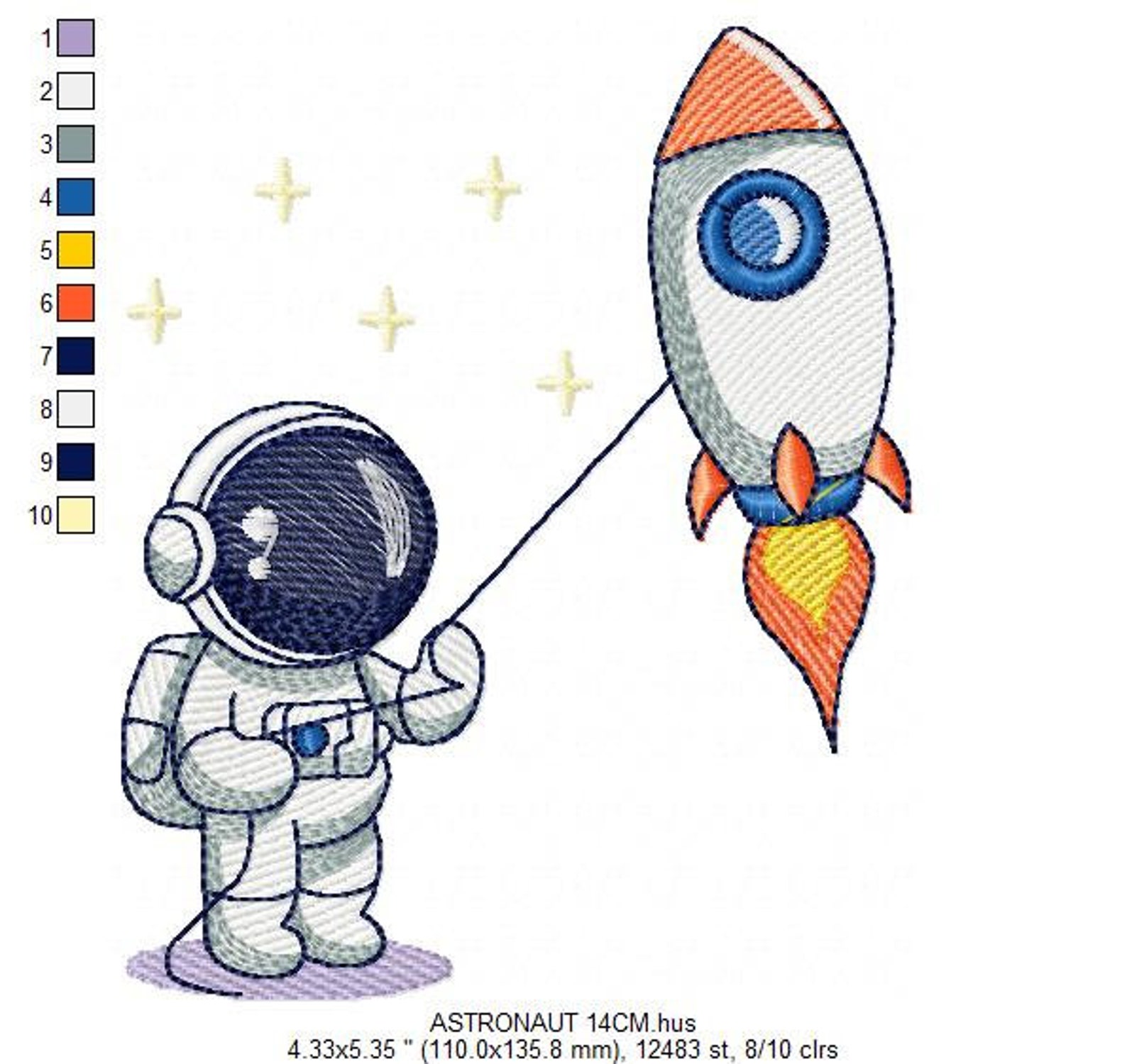 Astronaut Embroidery Designs Baby Boy Embroidery Design - Etsy