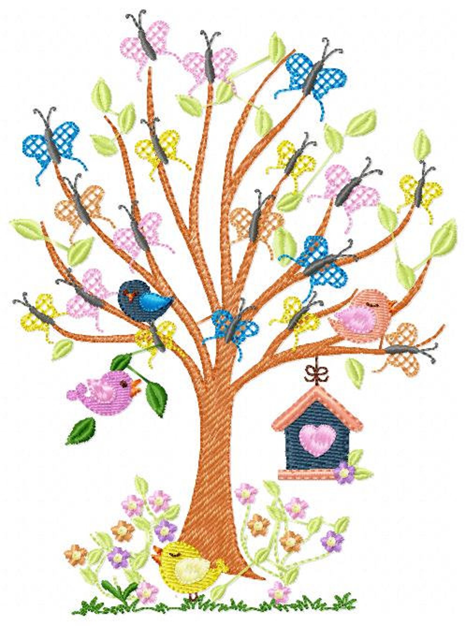 Tree Embroidery Designs - Flower Embroidery Design Machine Embroidery ...