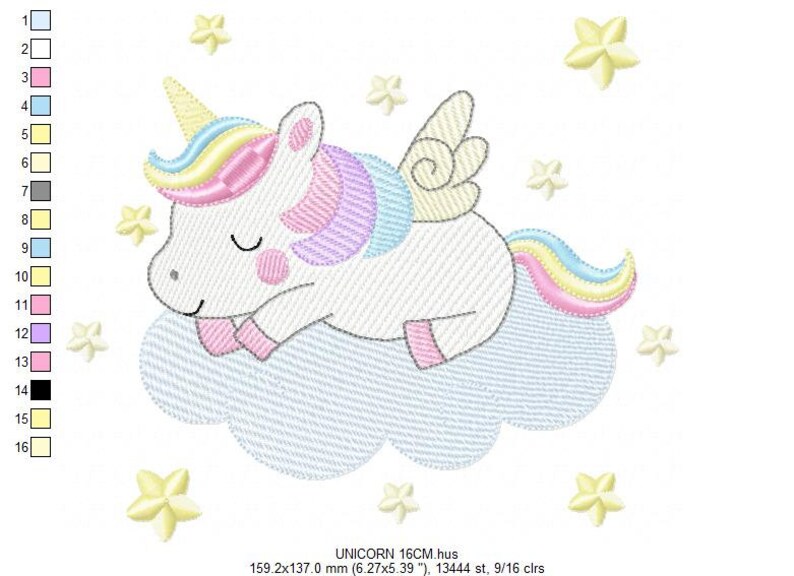 Unicorn Embroidery Designs Baby Girl Embroidery Design - Etsy
