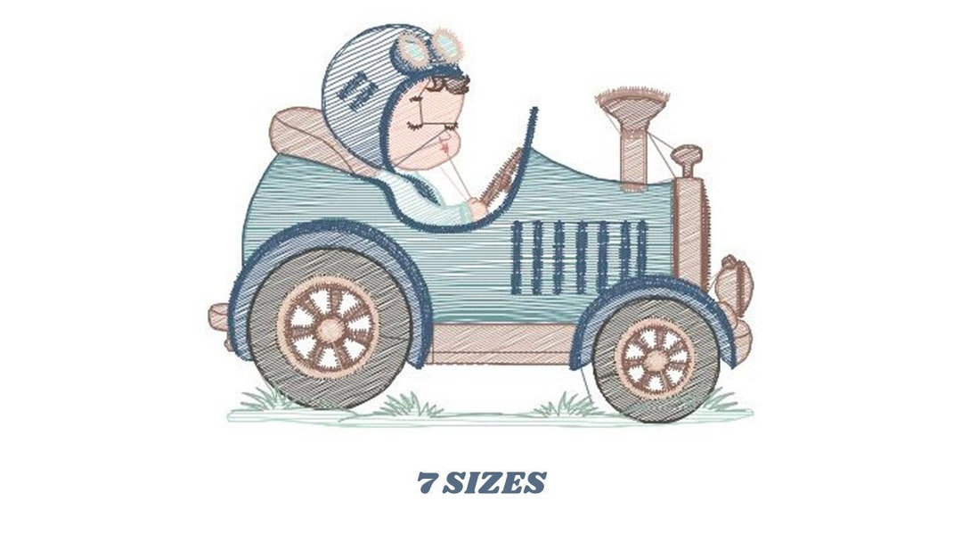 Old Car Embroidery Design - Baby Boy Embroidery Designs Machine ...
