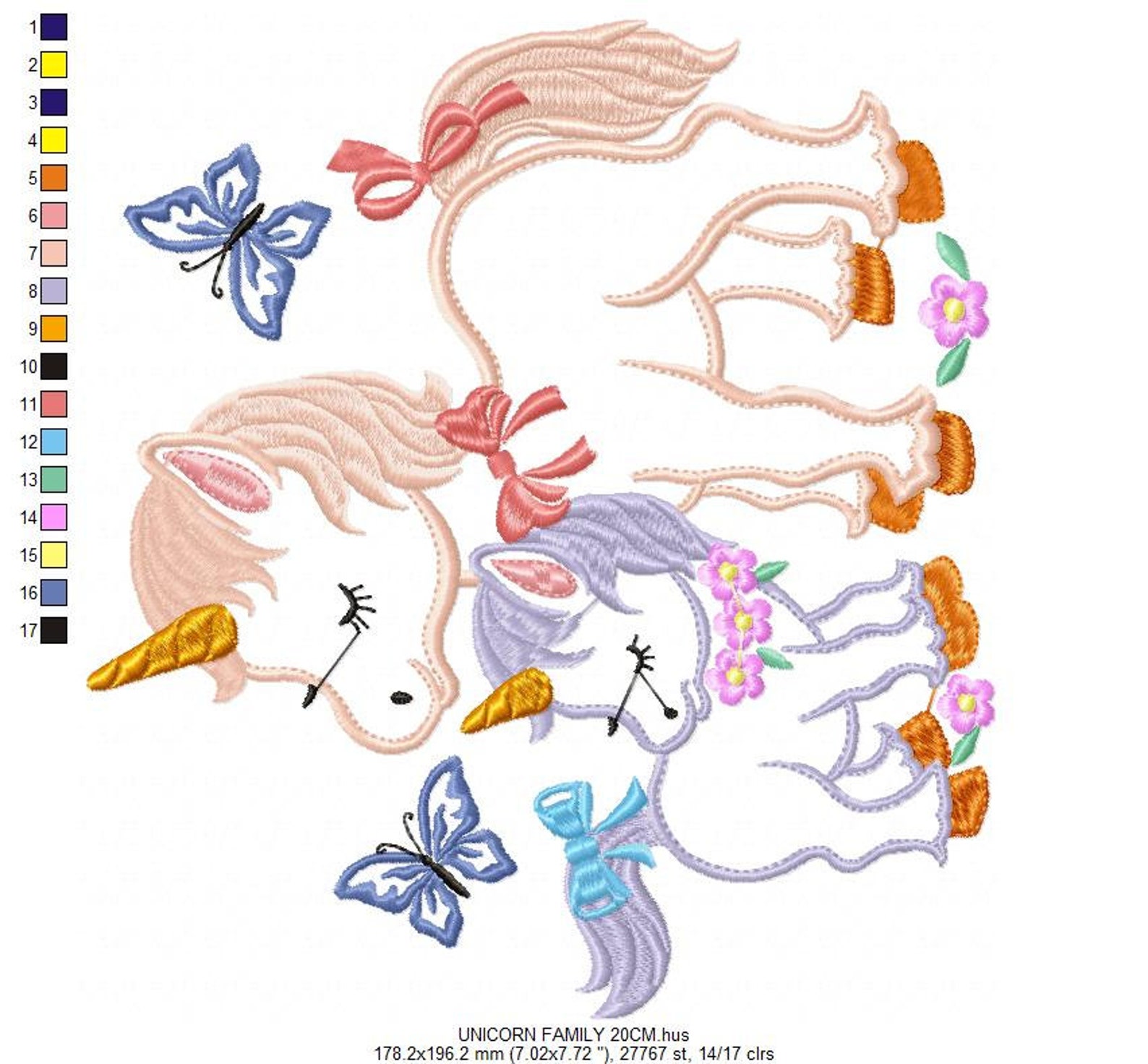 Unicorn Embroidery Designs - Baby Girl Embroidery Design Machine ...