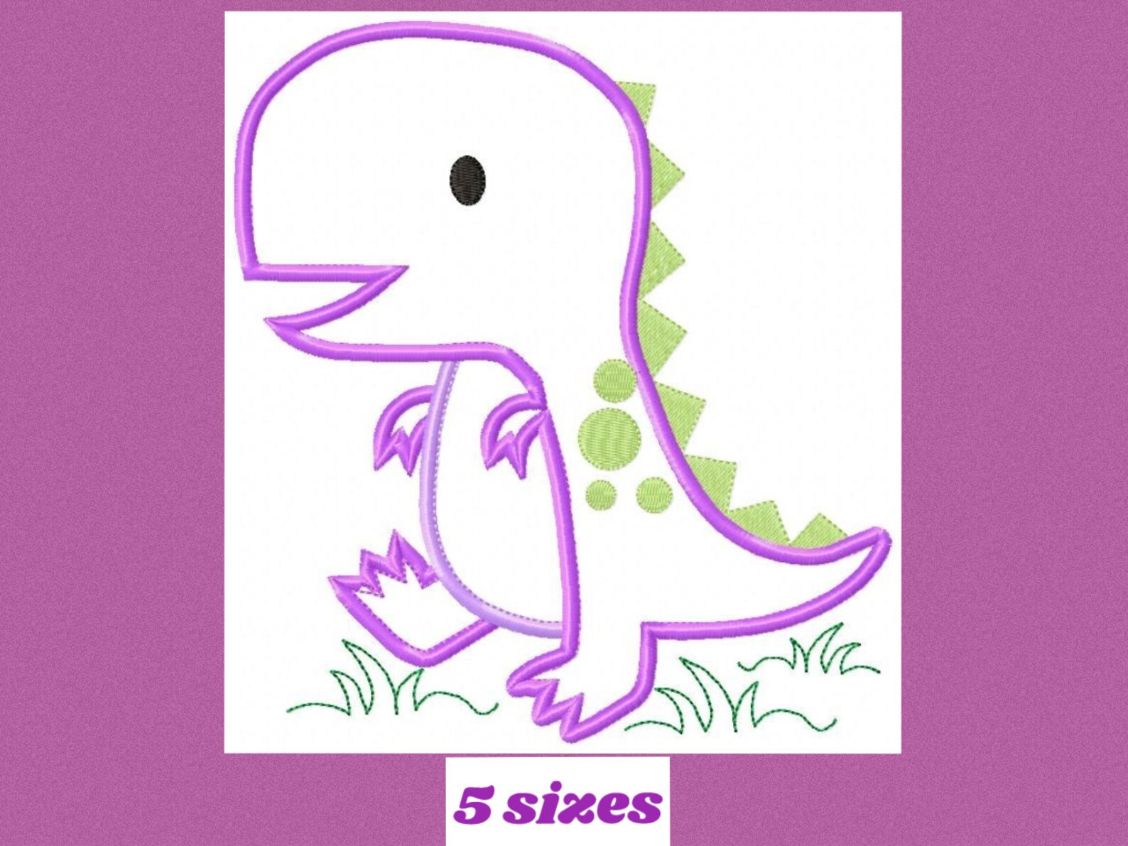 Dinosaur Embroidery Designs - Dino Embroidery Design Machine Embroidery ...