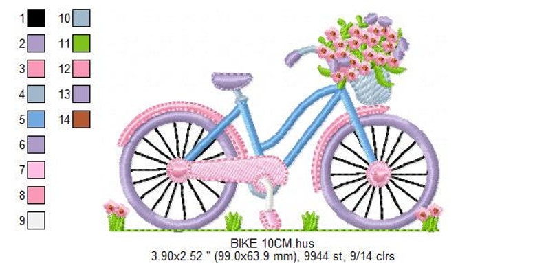 Bike Embroidery Designs Bicycle Embroidery Design Machine - Etsy