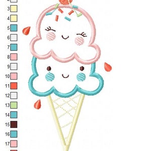 Ice Cream Embroidery Designs - Candy Dessert Machine Embroidery Pattern ...