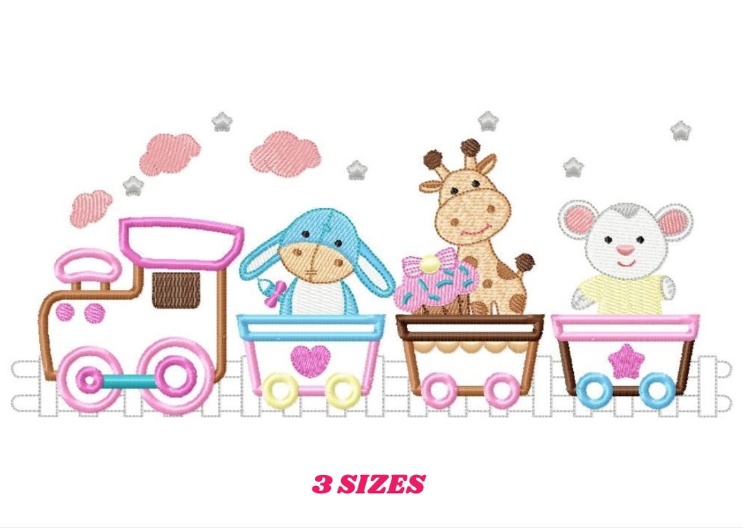 Train Embroidery Designs - Animals Embroidery Design Machine Embroidery ...