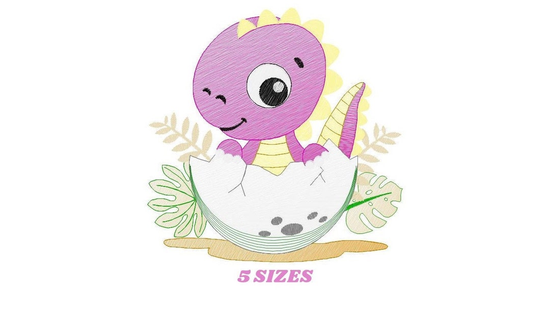 Baby Dinosaur Embroidery Designs - Dino Embroidery Design Machine ...