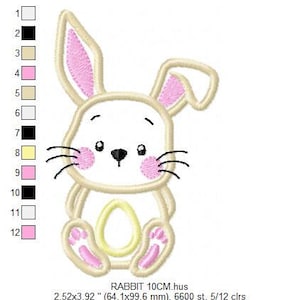 Bunny Embroidery Design Rabbit Embroidery Designs Machine Embroidery ...