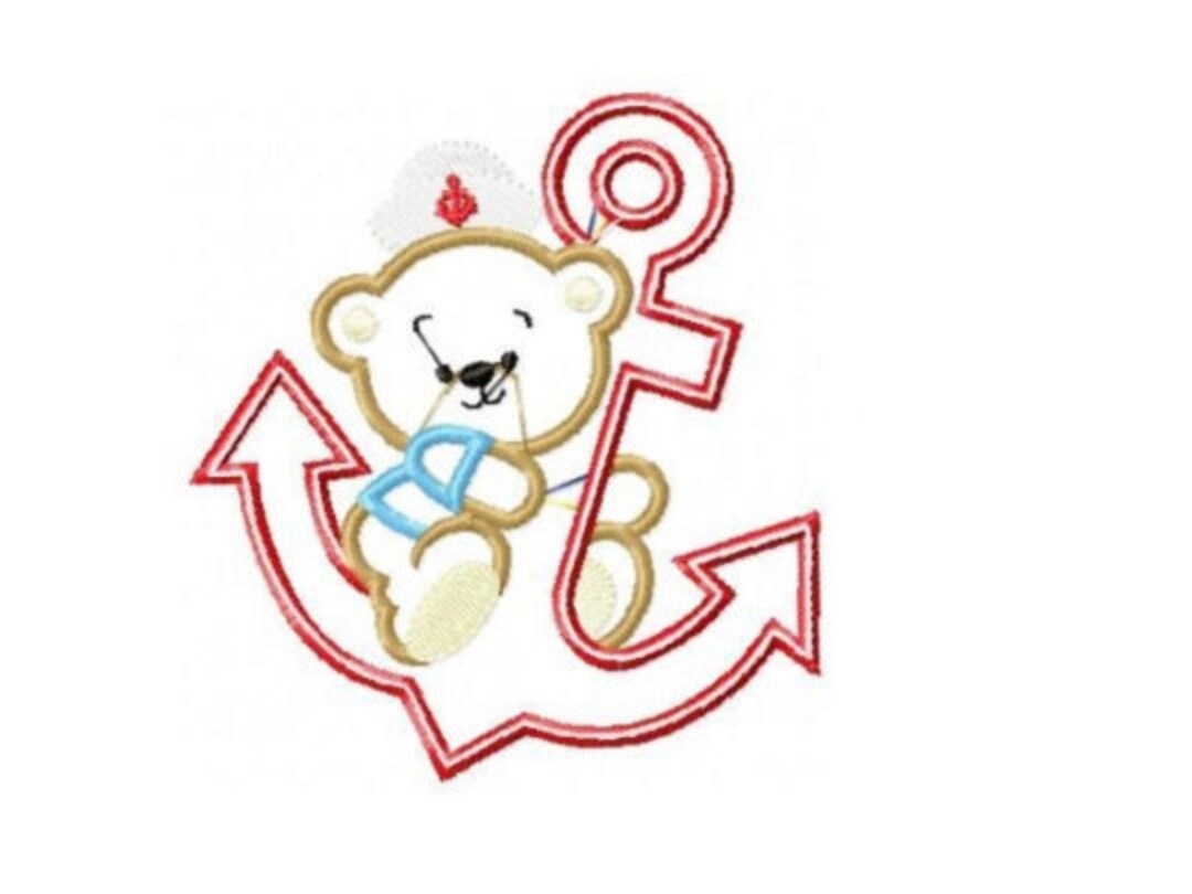 Nautical Bear Embroidery Designs Teddy Embroidery Design Machine ...