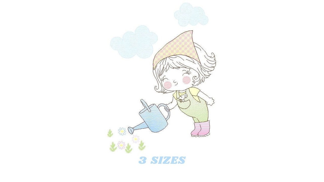 Girl Embroidery Designs Spring Garden Embroidery Design Machine ...
