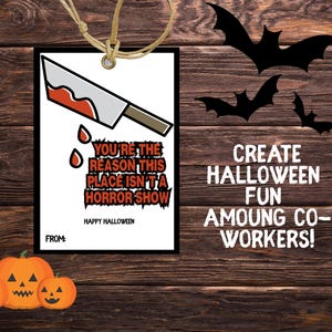 Funny Halloween Gift Tags for Coworkers – Unique Printable Office Tags ...