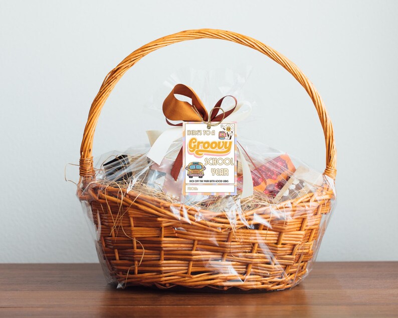 Retro Groovy School Year Gift Tags - Back to School Treat Tag - Teacher ...