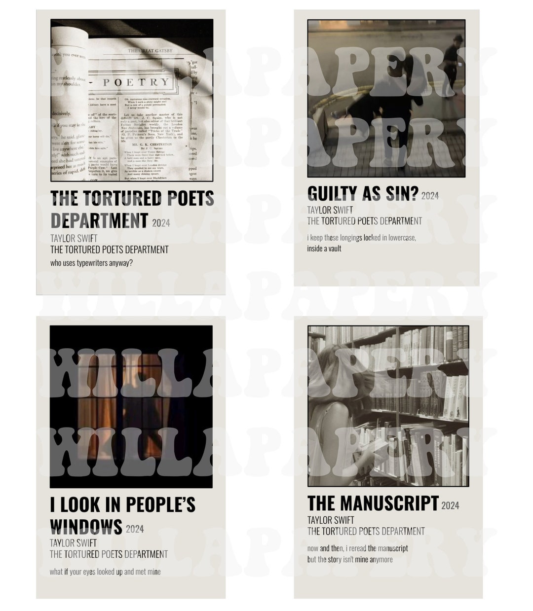 The Torture Poets Department Photo Posters - Digital Download Posters ...