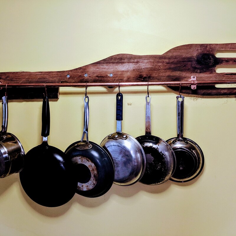 Wall Mount Pot Rack - Etsy