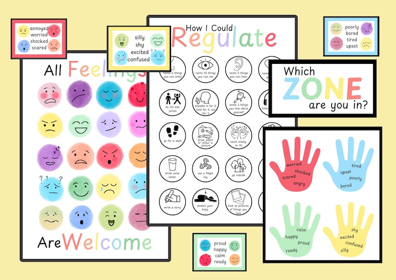 Emotions & Self-regulation Display Bundle Classroom Printable Resources ...