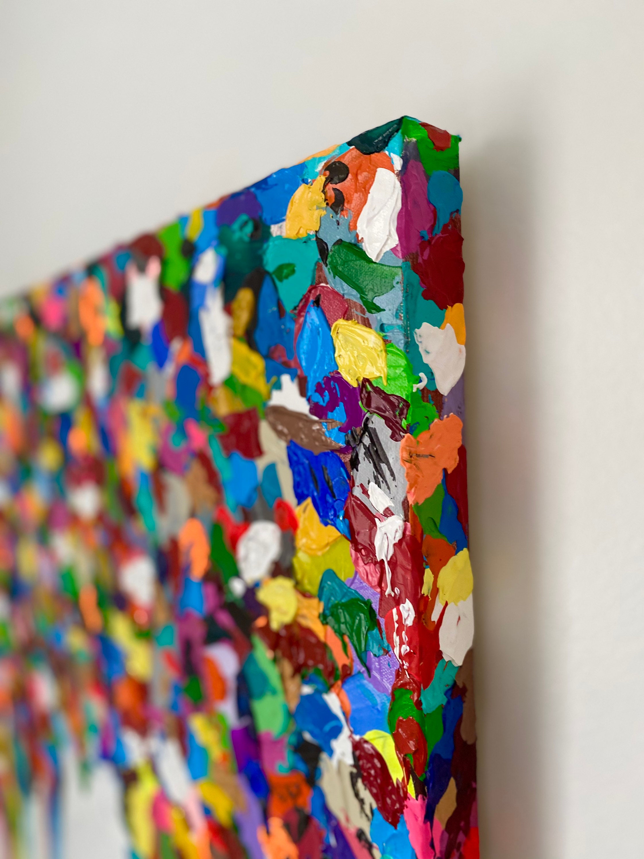 Color Splash Painting, Abstract Canvas Art, Glossy Abstract Art, Modern ...