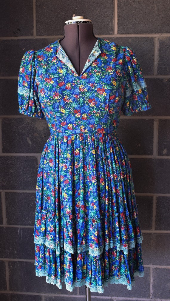 Vintage Square Dance Dress 50s Cosplay Southwestern C… - Gem