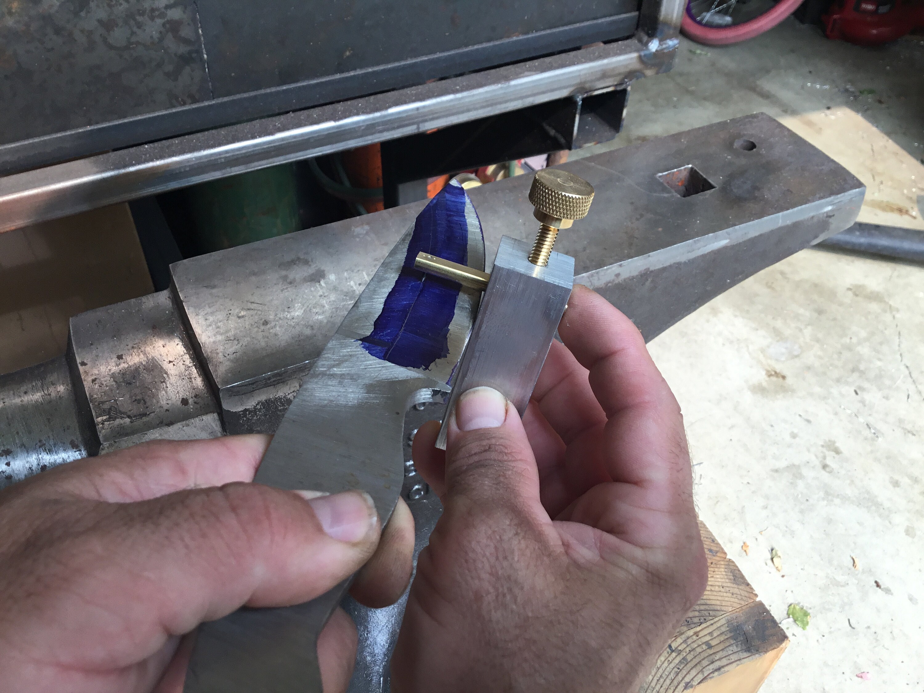 Knife Makers Edge Line Scriber, Center Scribe Aluminum Fine Hardened ...