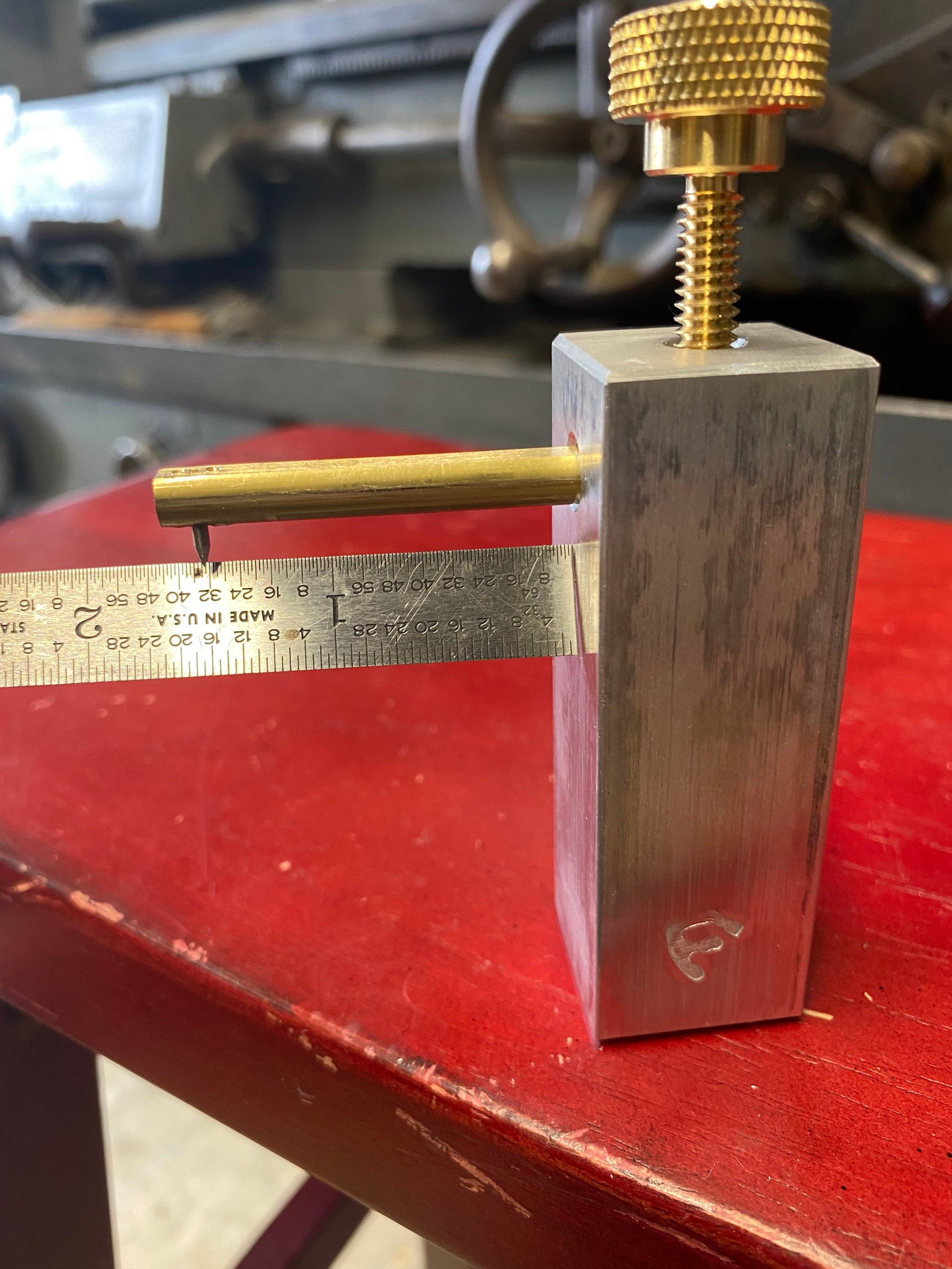 Knife Makers Edge Line Scriber, Center Scribe Aluminum Fine Hardened ...
