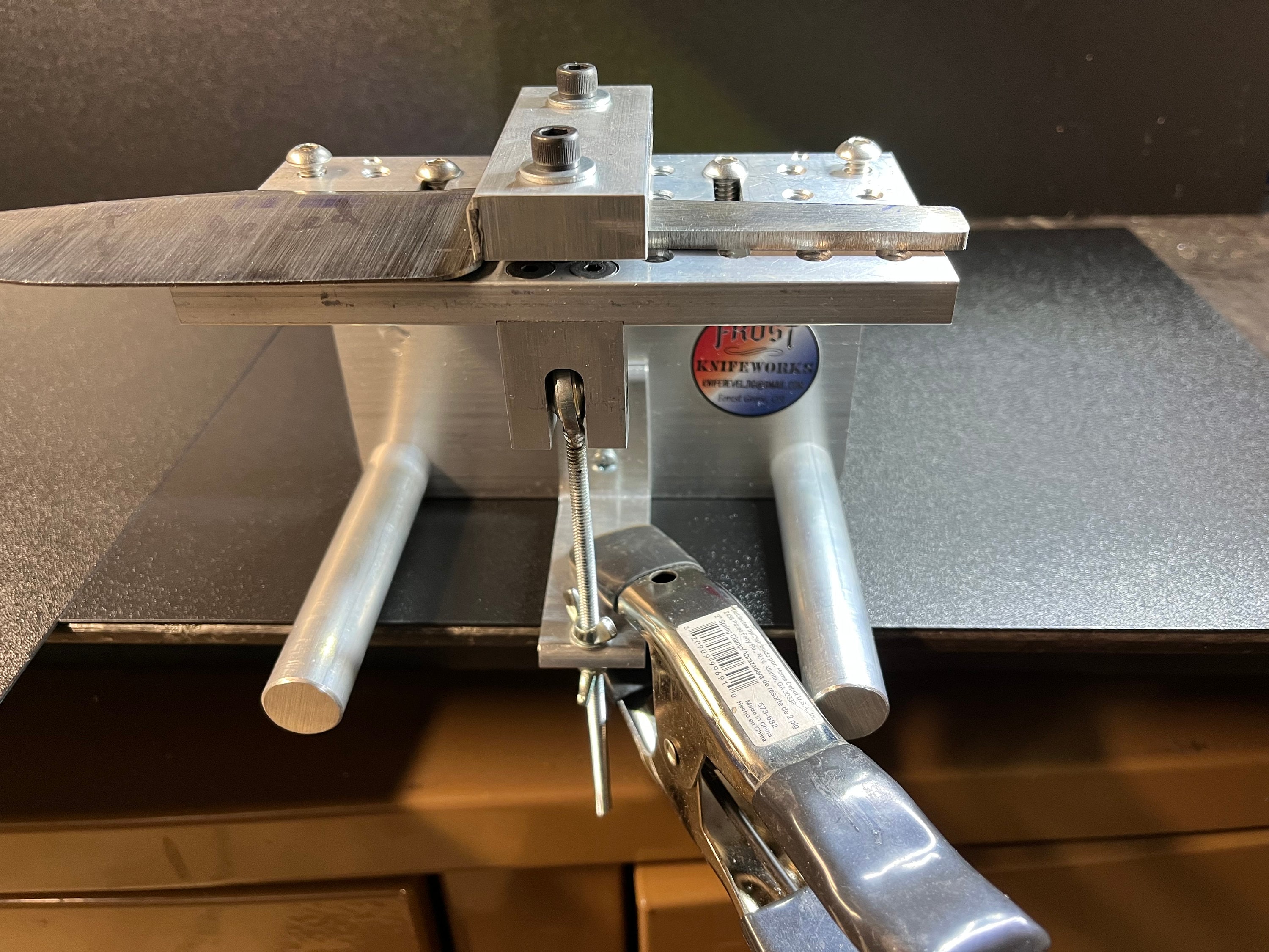 Tungsten KNIFE BEVEL GRINDING Jig 6" Aluminum & Line Scribe Layout Tool ...