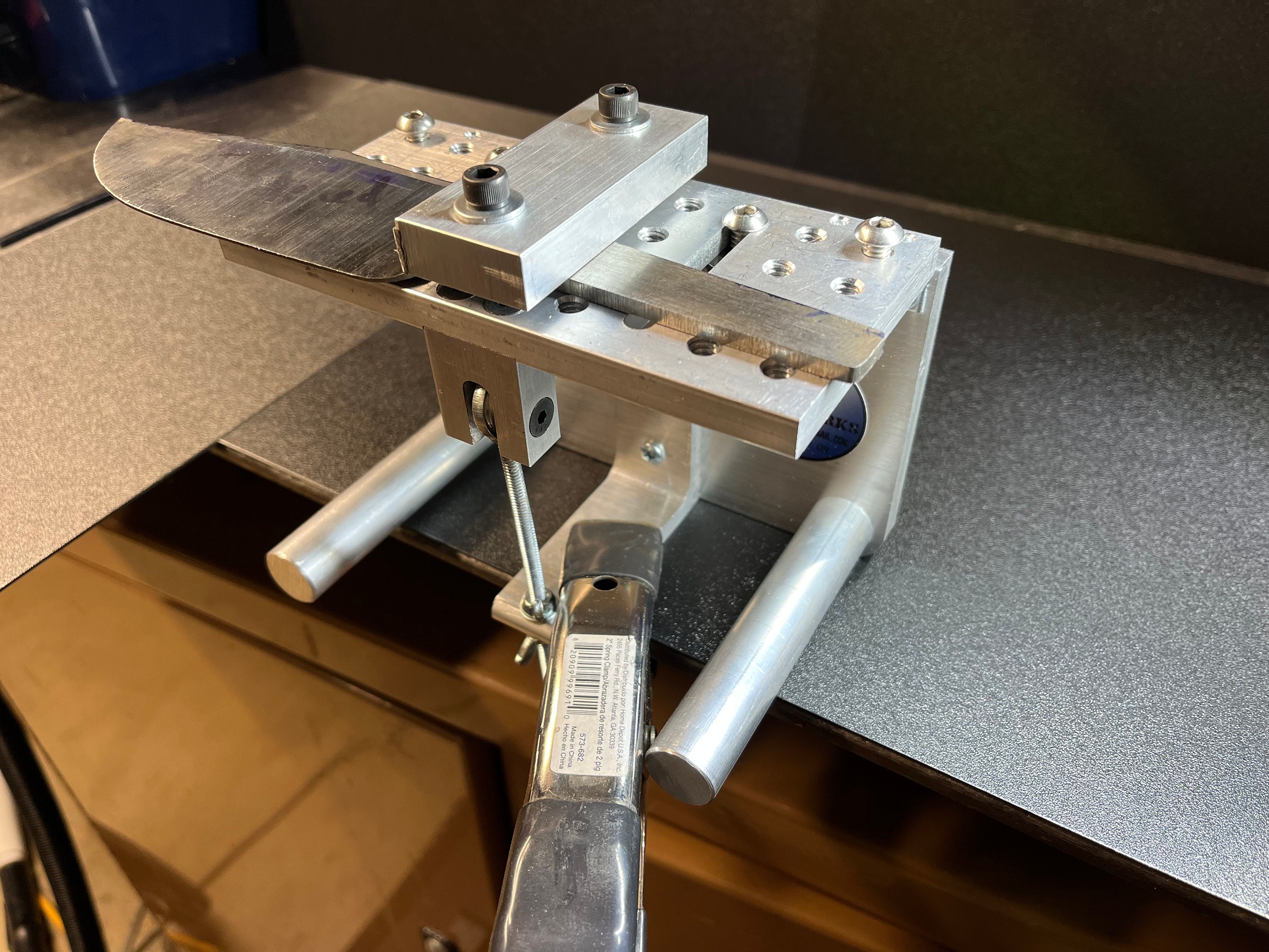 Tungsten KNIFE BEVEL GRINDING Jig 6" Aluminum & Line Scribe Layout Tool ...