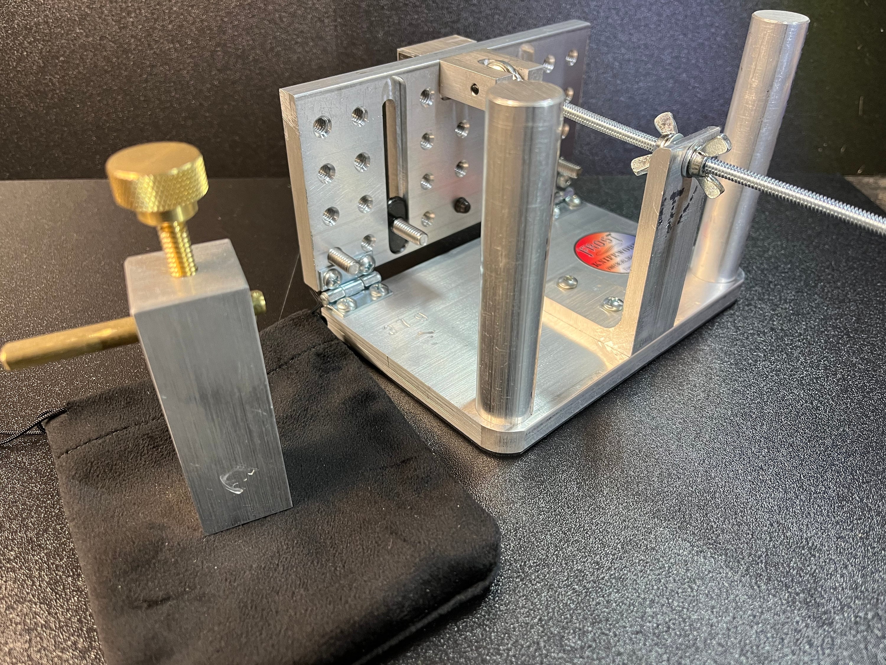 Tungsten KNIFE BEVEL GRINDING Jig 6" Aluminum & Line Scribe Layout Tool ...